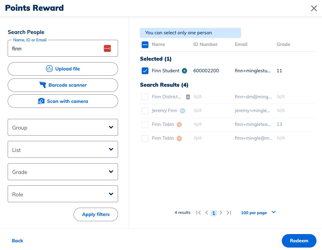 Redeeming & Managing Points